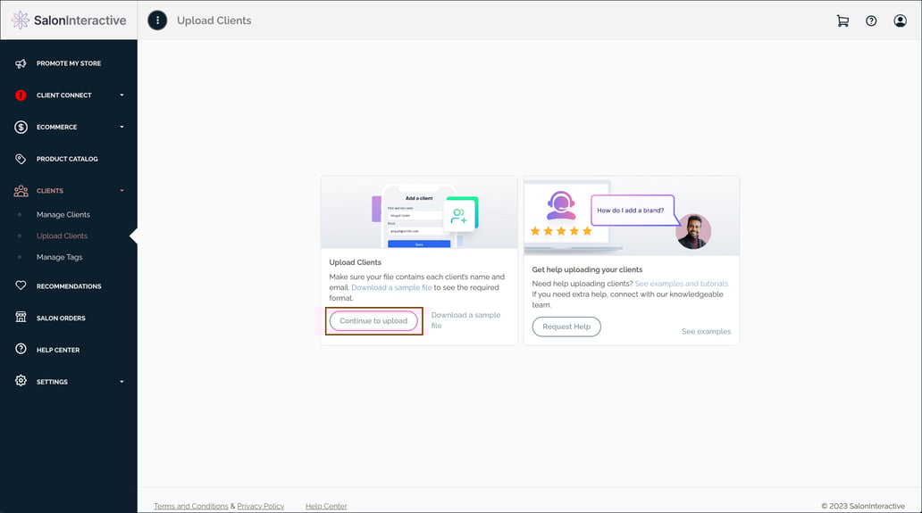 How do I upload clients?